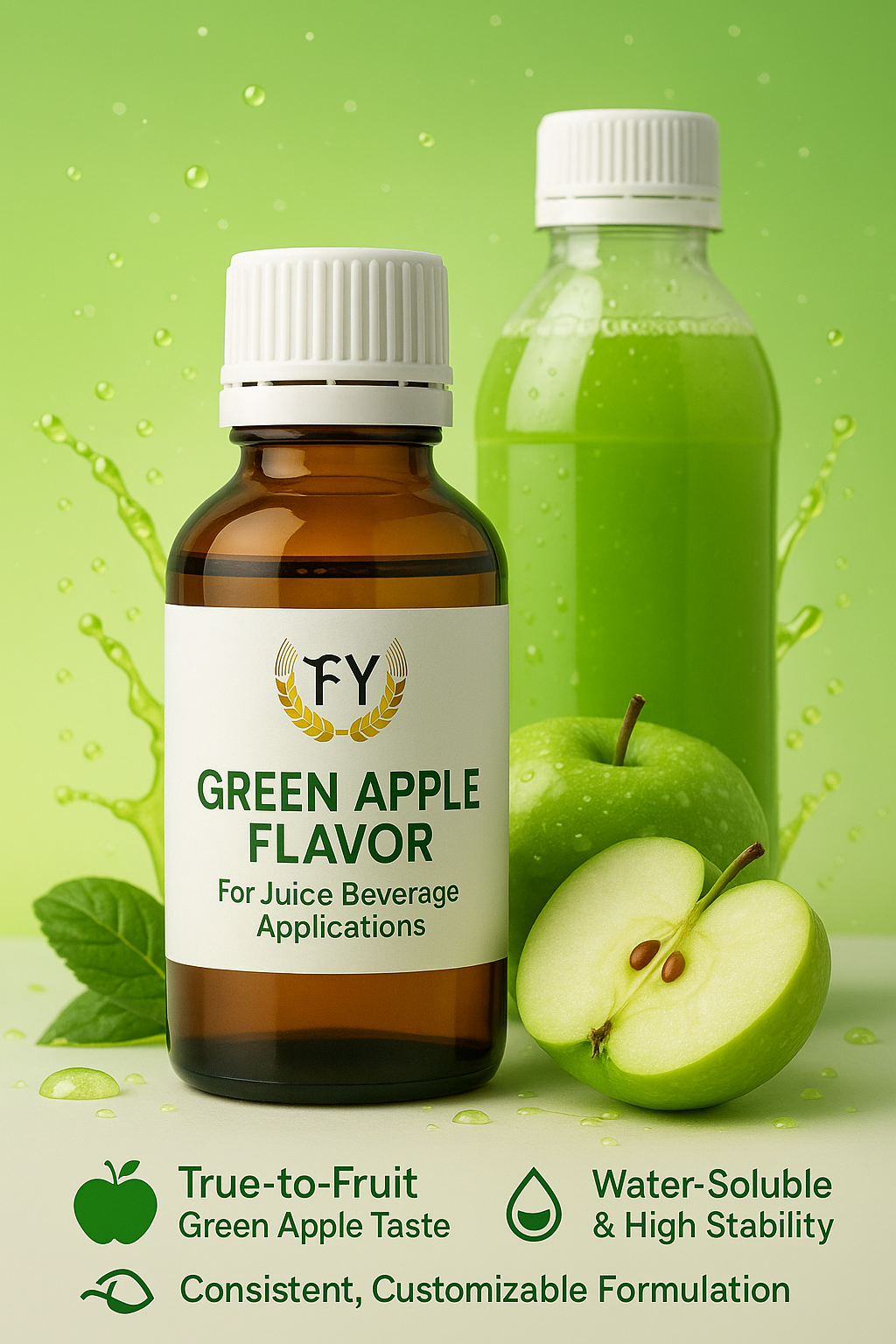 Green Apple Flavor Juice Beverages | Crisp, Tangy Flavor With Shelf ...