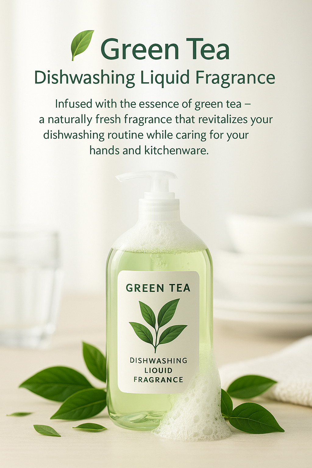 Green Tea Dishwashing Liquid Fragrance | Stable, Refreshing Scent For ...