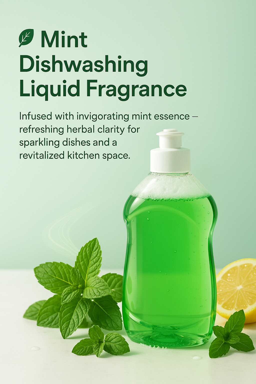 Mint Fragrance For Dishwashing Liquid | Stable, Fresh & Allergen-Safe Aroma