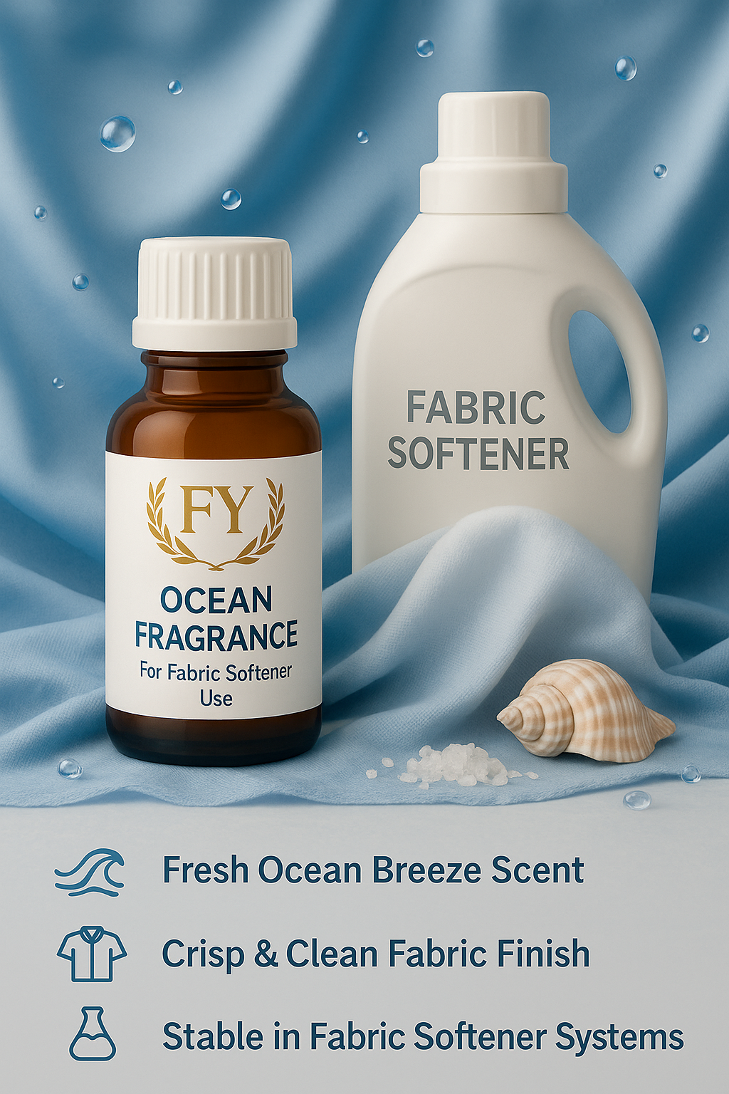 Ocean Breeze Fragrance Fabric Softener | Fresh, Marine-Inspired Laundry ...