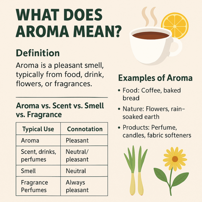 What Does Aroma Mean? Definition, Origins, And Everyday Examples